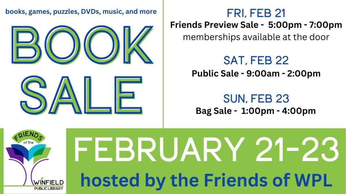 Friends of the Library Annual Book Sale - Winfield Public Library